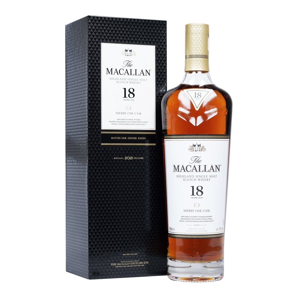 Macallan 18 Year Old Sherry Oak 2021 Release Alcovault Grand Whisky