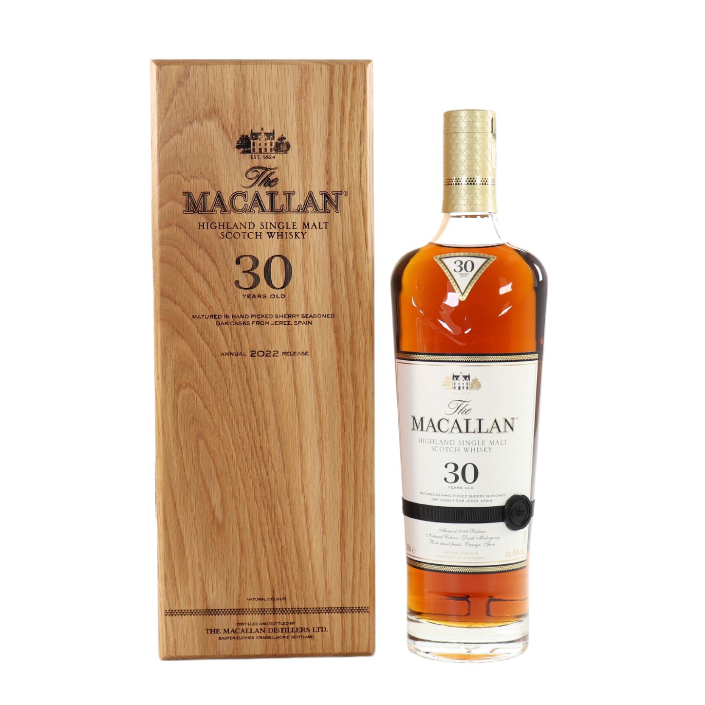 Macallan Sherry Oak 30 Year Old, 2022 release - AlcoVault Grand Whisky ... Macallan Sherry Oak 30 Year Old, 2022 release - AlcoVault Grand Whisky ...